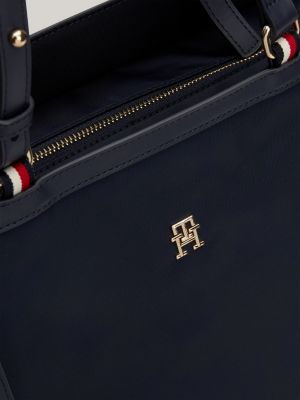 Essential Th Monogram Small Tote Blue Tommy Hilfiger