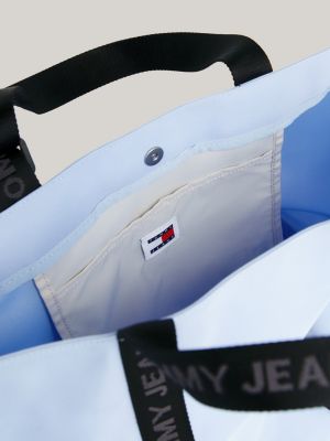 Essential Repeat Logo Strap Medium Tote Blue Tommy Hilfiger