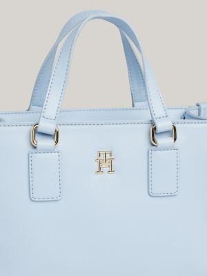 Hilfiger Monotype Webbing Strap Small Tote Blue Tommy Hilfiger