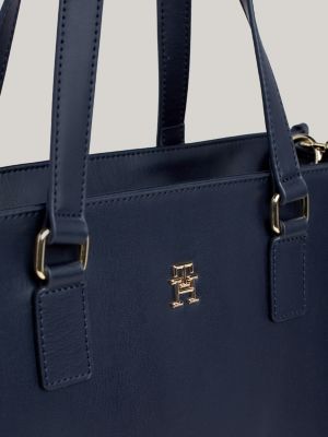 Hilfiger Monotype Webbing Strap Tote Blue Tommy Hilfiger
