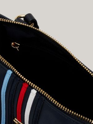 Signature Th Monogram Small Tote Blue Tommy Hilfiger