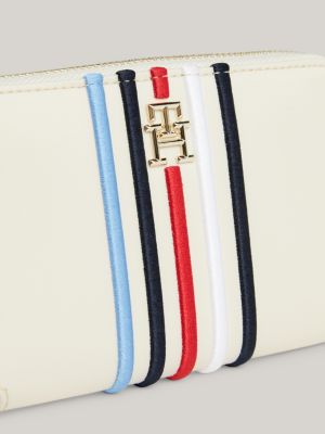 Signature Zip Around Wallet Beige Tommy Hilfiger