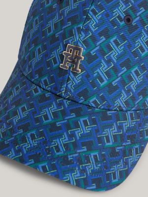 Th Monogram Print Baseball Cap Blue Tommy Hilfiger