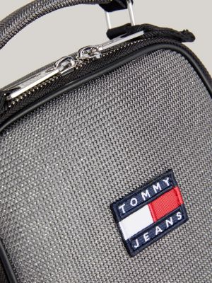 Metallic Textured Crossover Bag Black Tommy Hilfiger