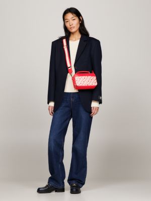Iconic Th Monogram Camera Bag Red Tommy Hilfiger