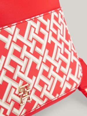 Iconic Th Monogram Camera Bag Red Tommy Hilfiger