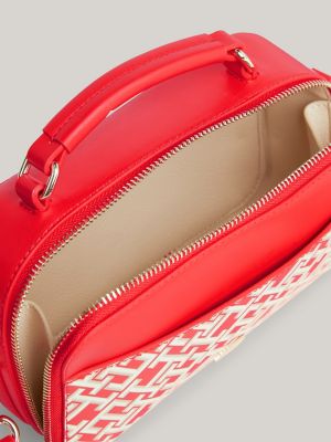 Iconic Th Monogram Camera Bag Red Tommy Hilfiger