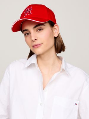 Prep Th Monogram Embroidery Baseball Cap Red Tommy Hilfiger