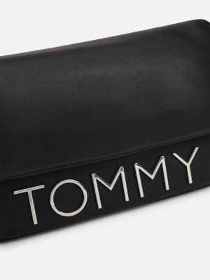 Crossbody Tasche Mit Metall Logo Schwarz Tommy Hilfiger