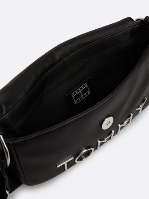 Crossbody Tasche Mit Metall Logo Schwarz Tommy Hilfiger