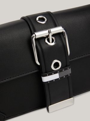 Magnetic Buckle Strap Shoulder Bag | Black | Tommy Hilfiger