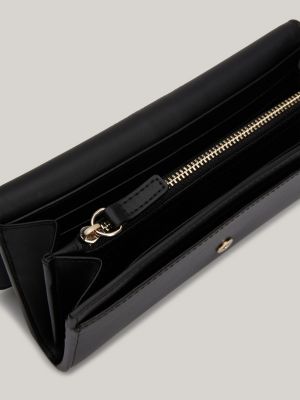 Heritage Trifold Flap Large Wallet Black Tommy Hilfiger