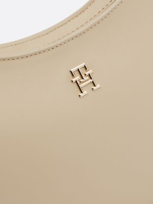Borsa Th Monogram Con Tracolla Beige Tommy Hilfiger