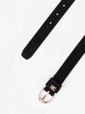 Ceinture Essential En Cuir Texturé Noir Tommy Hilfiger