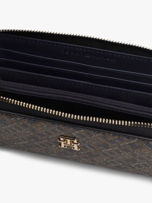 Portfel Z Motywem Monogramu Th Czarny Tommy Hilfiger