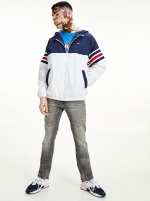 Color Block Jacke Mit Reißverschluss Weiß Tommy Hilfiger
