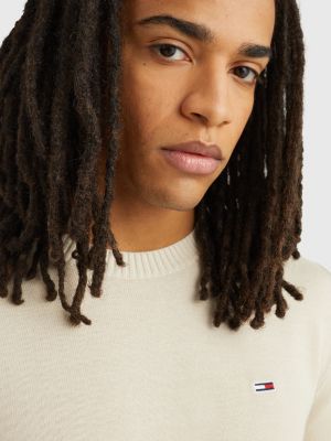 Essential Flag Patch Jumper Beige Tommy Hilfiger