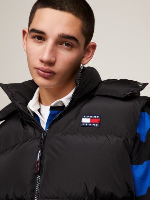 Alaska Bodywarmer Met Donsvulling En Capuchon Zwart Tommy Hilfiger