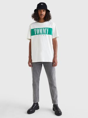 T Shirt Mit Color Block Design Und Logo Weiß Tommy Hilfiger