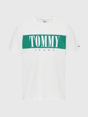 T Shirt Mit Color Block Design Und Logo Weiß Tommy Hilfiger