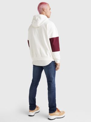 Skater Hoodie Mit Color Block Design Und Logo Weiß Tommy Hilfiger