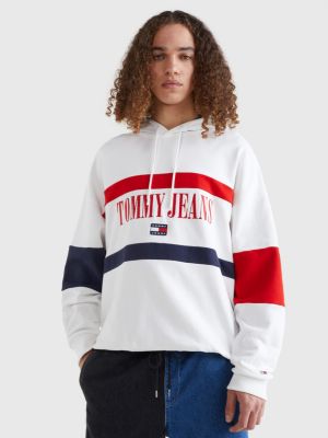Skater Hoodie Mit Color Block Design Weiß Tommy Hilfiger