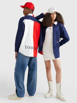 Regular Fit Hemd Mit Color Block Design Blau Tommy Hilfiger