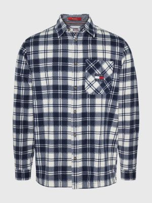 Camicia Relaxed Fit In Velluto A Coste Bianco Tommy Hilfiger