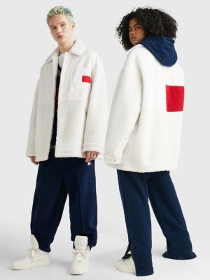 Teddy Coach Jacket Beige Tommy Hilfiger