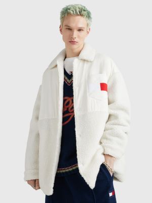 Teddy Coach Jacket Beige Tommy Hilfiger