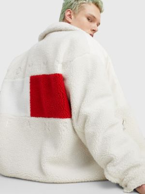 Teddy Coach Jacket Beige Tommy Hilfiger