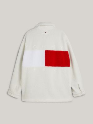 Teddy Coach Jacket Beige Tommy Hilfiger