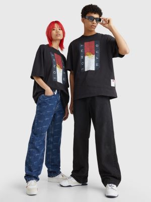 Tommy Jeans x MYne Oversized Fit T-Shirt | SCHWARZ | Tommy Hilfiger