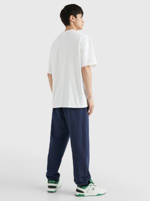 Archive Relaxed Fit T Shirt Mit Badge Weiß Tommy Hilfiger