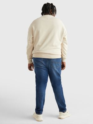 Plus Relaxed Fit Sweatshirt Met Badge Beige Tommy Hilfiger