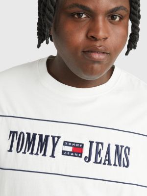 Plus Archive Badge Relaxed Fit T Shirt White Tommy Hilfiger