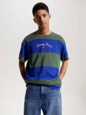 Camiseta Color Block De Corte Amplio Con Logo Azul Tommy Hilfiger
