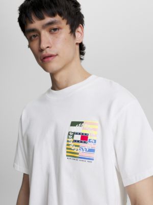 Back Flag Badge Relaxed Fit T Shirt White Tommy Hilfiger