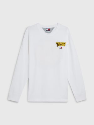 Tommy Jeans X Smiley® Genderneutrales Langarmshirt Weiß Tommy Hilfiger