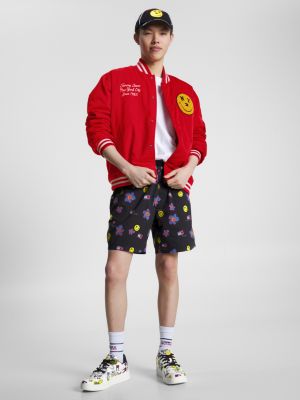 Tommy Jeans X Smiley® Varsity Jacke Mit Tommy Badge Rot Tommy Hilfiger
