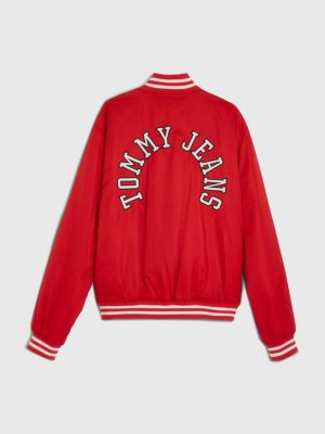 Tommy Jeans X Smiley® Varsity Jacke Mit Tommy Badge Rot Tommy Hilfiger