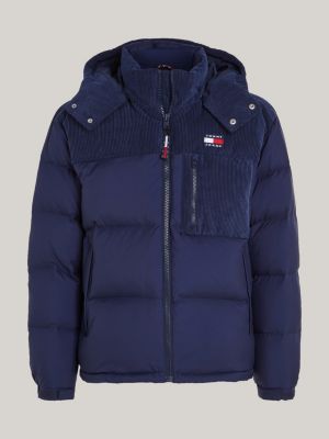 Cord Recycled Down Alaska Puffer Blue Tommy Hilfiger