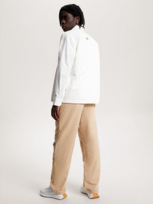 Essential Casual Fit Twill Overshirt White Tommy Hilfiger