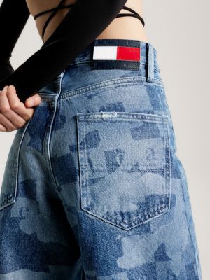 Lasered Denim Wide Leg Jeans | DENIM | Tommy Hilfiger
