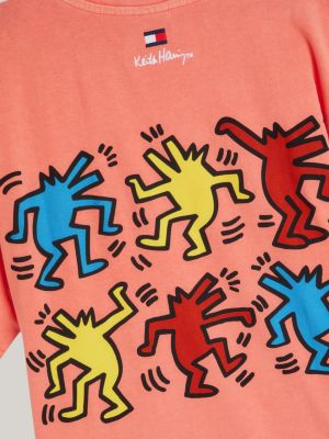 Tommy X Keith Haring Dual Gender Relaxed Fit T Shirt Red Tommy Hilfiger