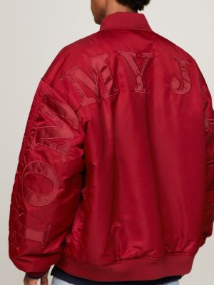 Wattierte Oversized Fit Bomberjacke Rot Tommy Hilfiger