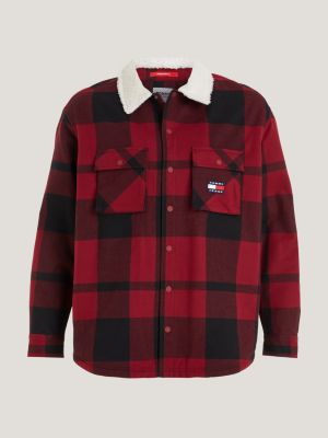 Sopracamicia Plus Casual Fit A Quadri Rosso Tommy Hilfiger