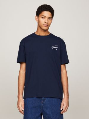 Crew Neck Logo T-Shirt | Blue | Tommy Hilfiger