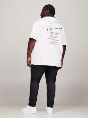 T Shirt Met Metallic Logo Op De Achterkant Wit Tommy Hilfiger