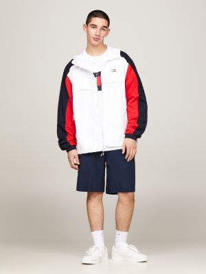 Chicago Windjacke In Color Block Weiß Tommy Hilfiger